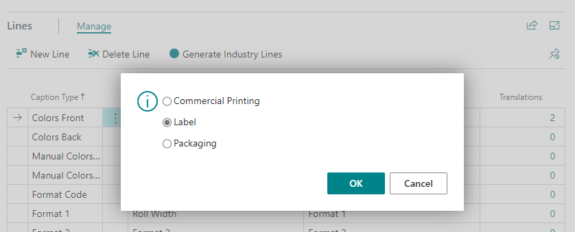 Industry Captions - PrintVis Documentation
